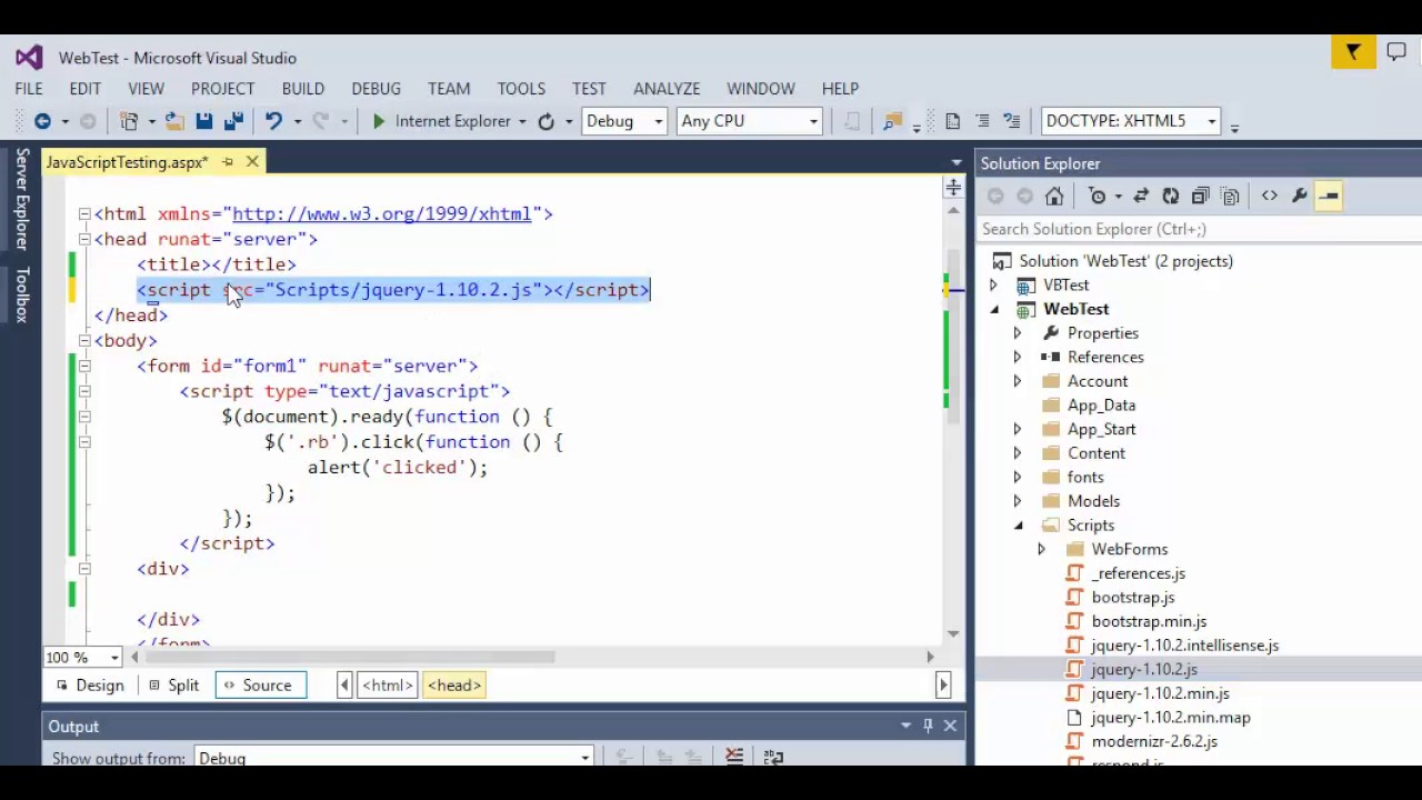 jQuery  - Fix Error  - 0x800a1391   JavaScript runtime error $ is undefined