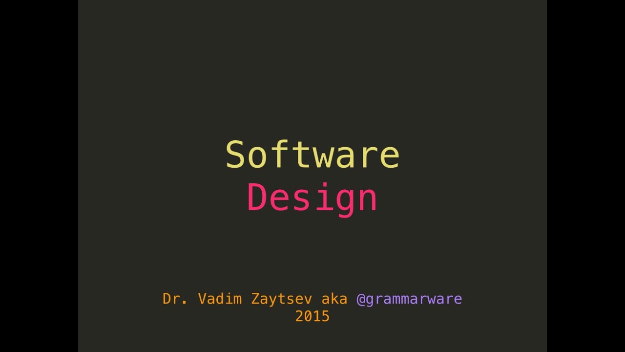 Software Design (SWEBOK chapter 2)