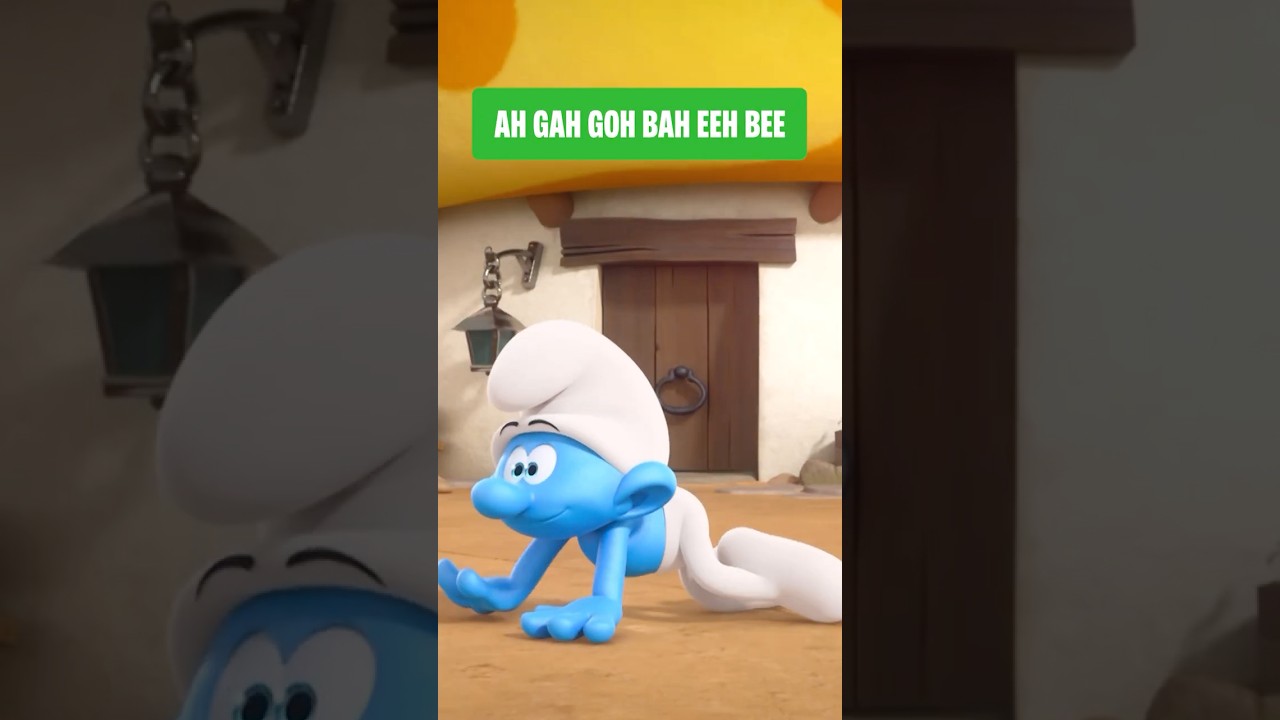 baby smurf and hefty smurf swap bodies!? #shorts