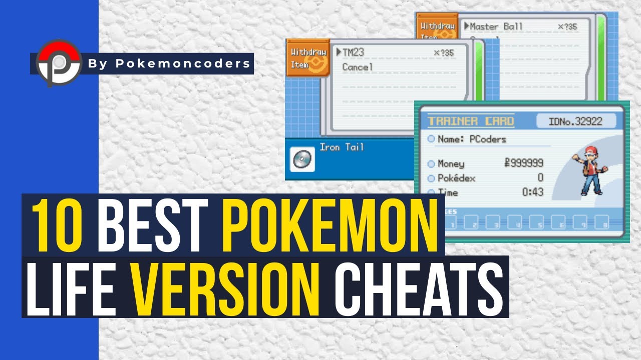 Pokemon Life Version Cheats - 100% Working Codes for Rare Candies, Masterball and More.