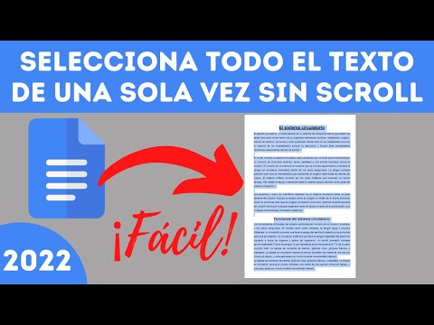 GOOGLE DOCS: SELECCIONAR TODO EL TEXTO SIN EL MOUSE
