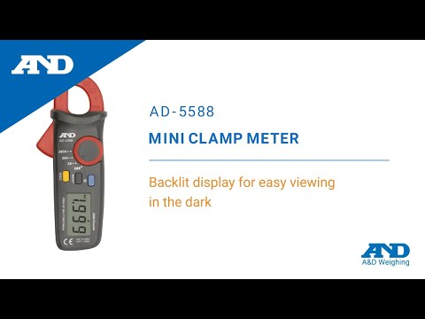 Backlit display for easy viewingin the dark | AD-5588 MINI CLAMP METER
