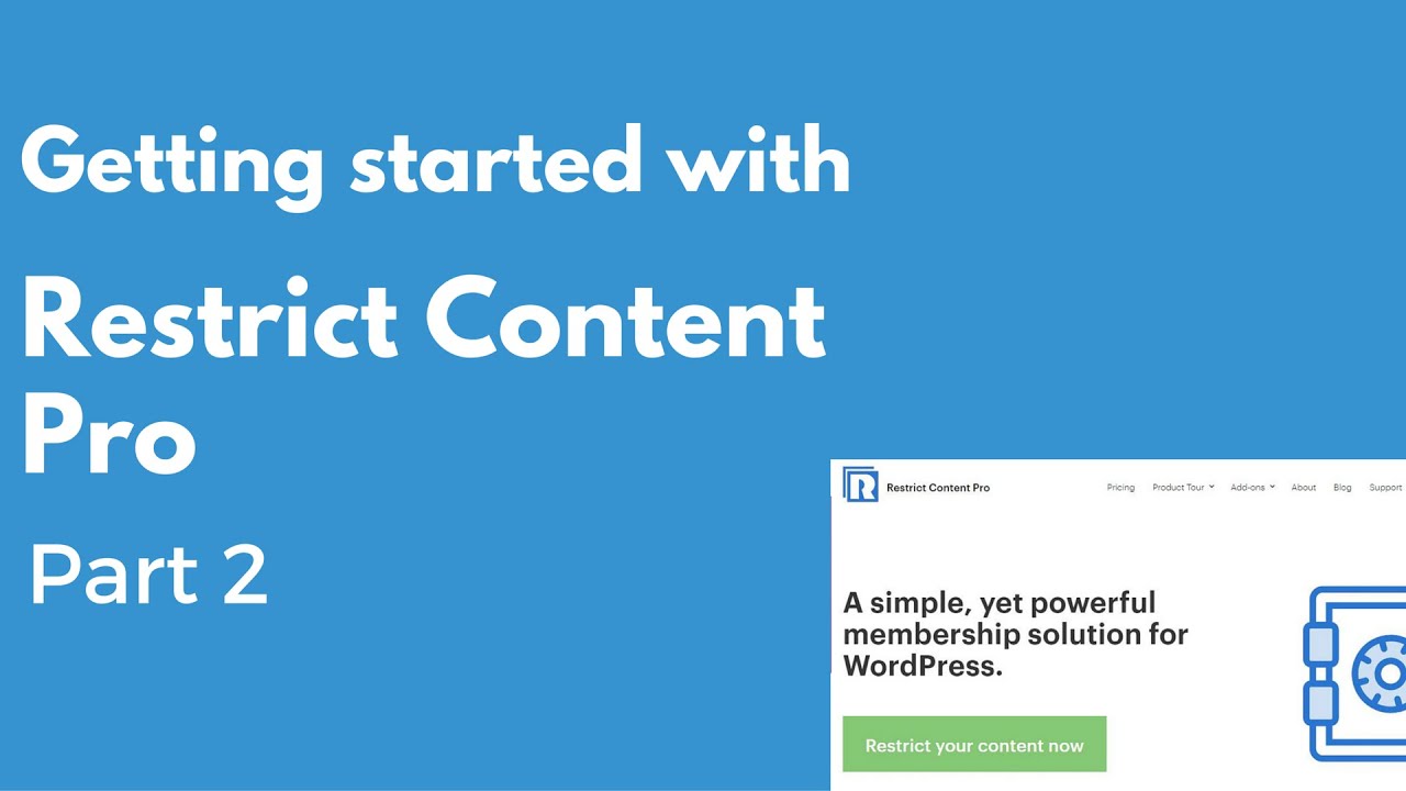 Restrict Content Pro WordPress plugin - Getting Started #2