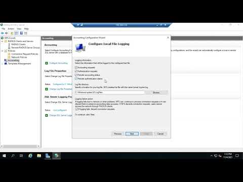 Configuring accounting on an NPS server
