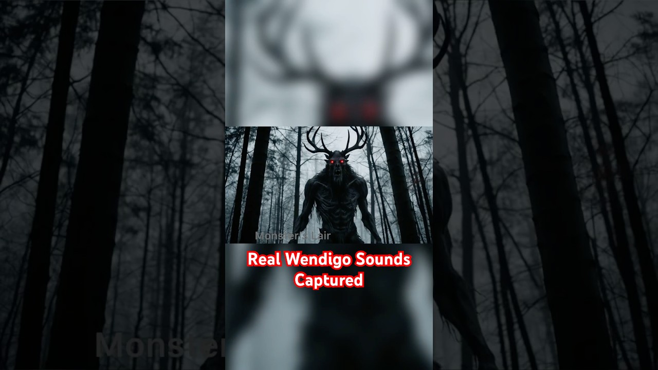 Real Wendigo Sound Captured On Camera  #scary #horror #creepy #wendigos