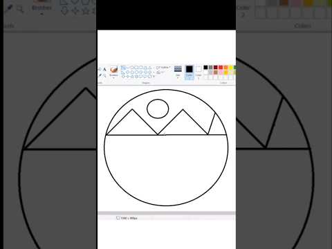 How to draw on computer | Beautiful scenery drawing #shorts #easy #drawing #drawingvideo