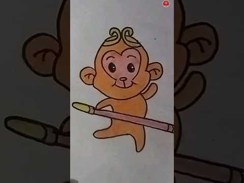 monkey King cartoon drawing#children drawing #ytviral short.