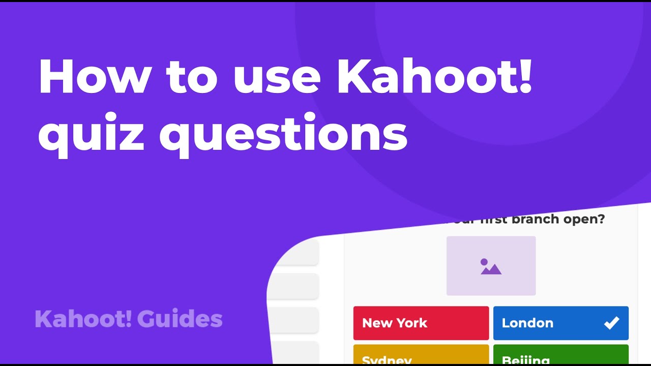 How to use Kahoot! quiz questions