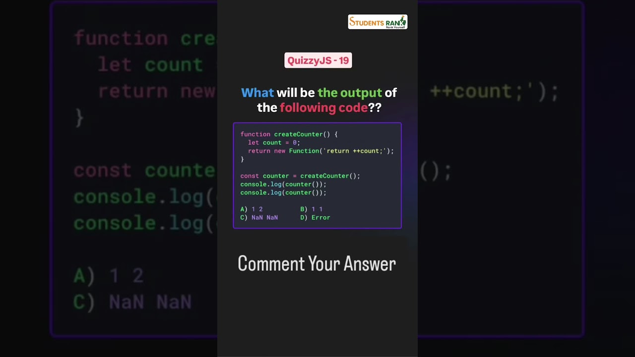 JavaScript Quiz!   #jsquiz #coding