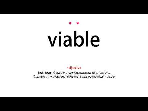 How to pronounce viable - Vocab Today