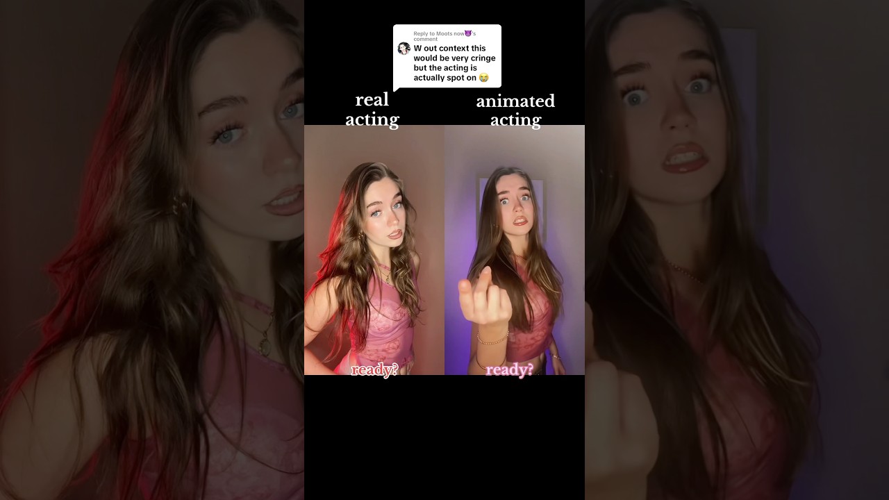 ￼#pov acting this scene using an animated style vs a realistic style of acting.. #arcane