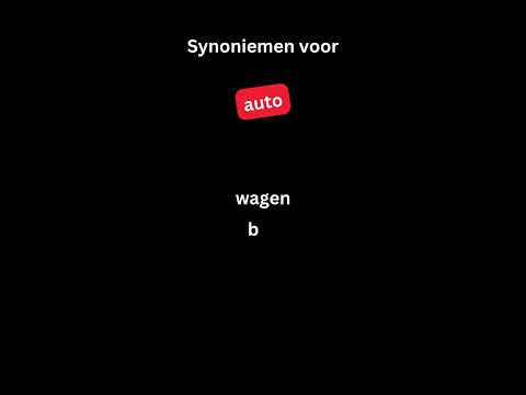 Synoniemen voor auto