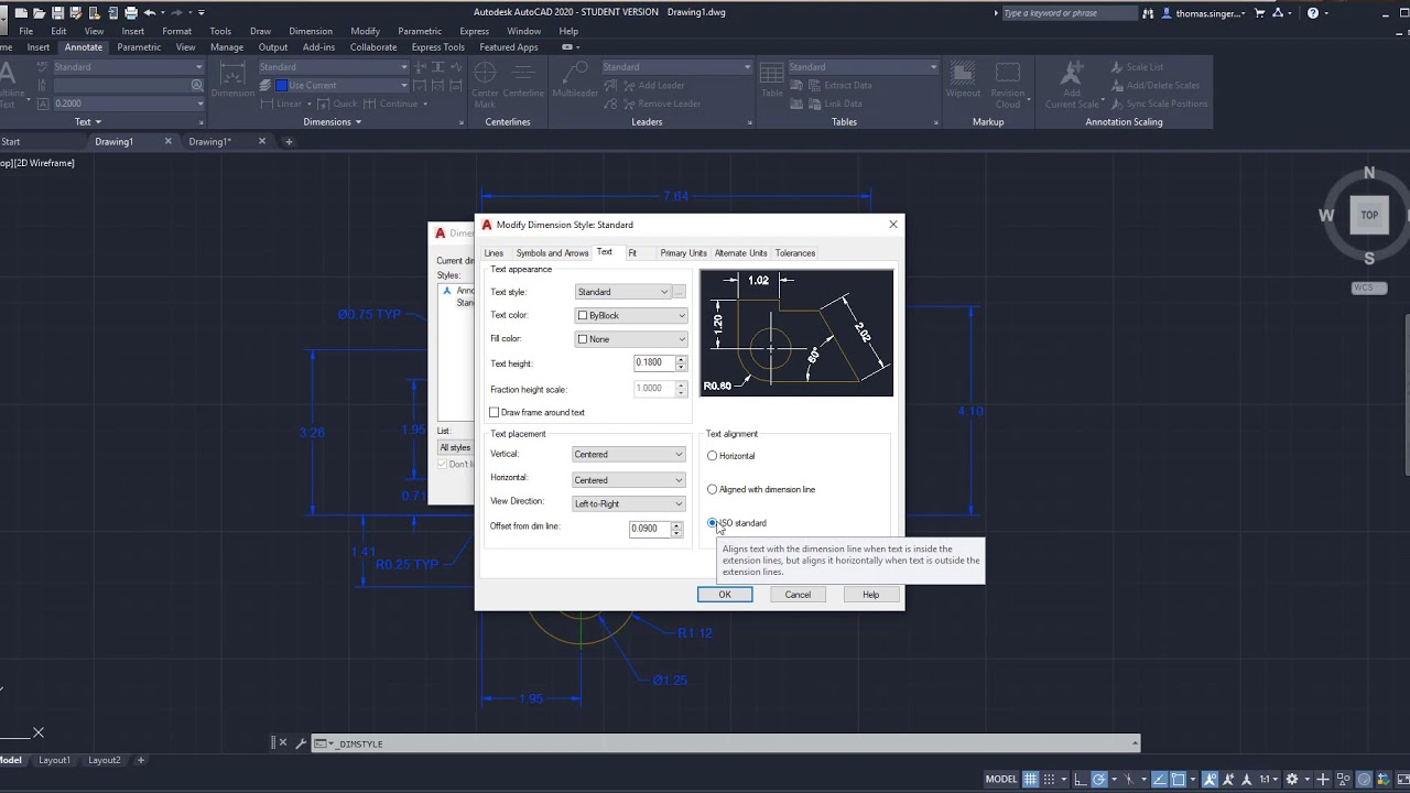 AutoCAD 2020 Dimensionsal Styles