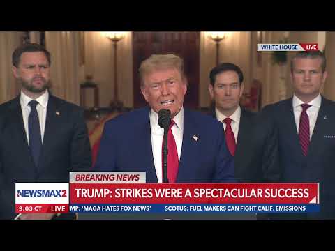 President Trump address: Attacks on Iran nuclear sites a spectacular success | NEWSMAX2