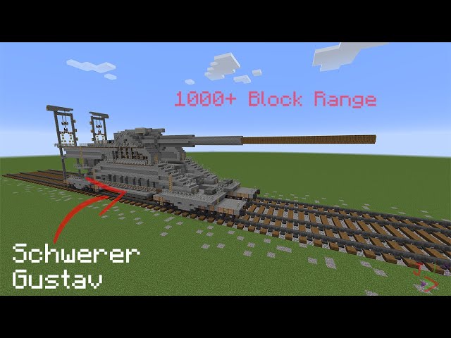 Schwerer Gustav [Redstone TNT Cannon] Minecraft Map