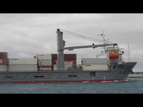 Tropical Shipping ship "TROPIC EXPRESS" passes through Palm Beach Inlet