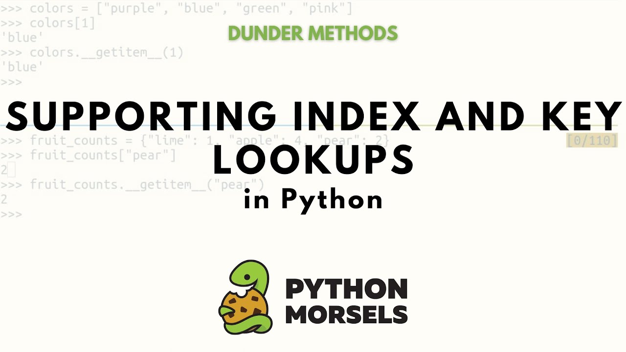 Supporting index and key lookups in Python