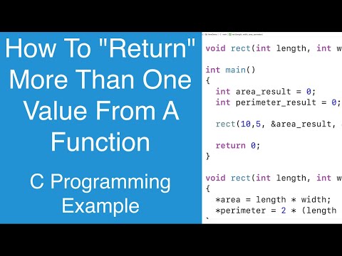 How To "Return" More Than One Value From A Function | C Programming Example