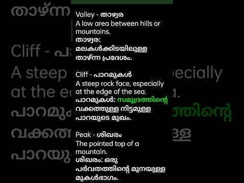 10 Essential English Words with Malayalam Meanings 📚✨Learn with Examples #WordsMeaning #malayalam