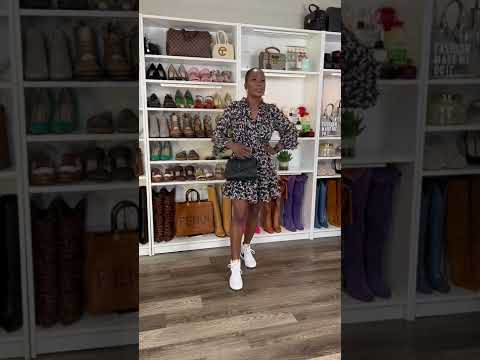 Spring Outfit! A dress, sneakers, and a crossbody. #shorts #fashionover40 #springfashion #fashion