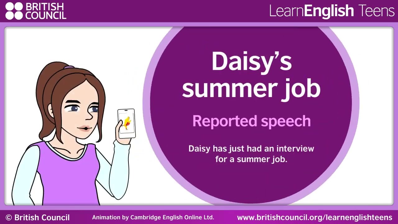British Council teens Grammar snacks Reported speech