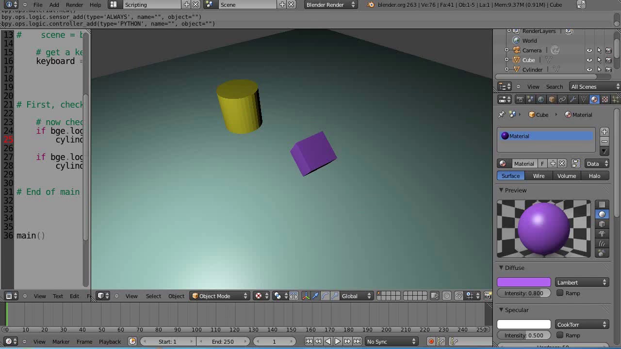 Blender 2 6 Tutorial   Python Game Engine Programming   Part 2