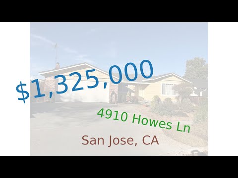 $1,325,000 San Jose home for sale on 2020-12-22 (4910 Howes Ln, CA, 95118)
