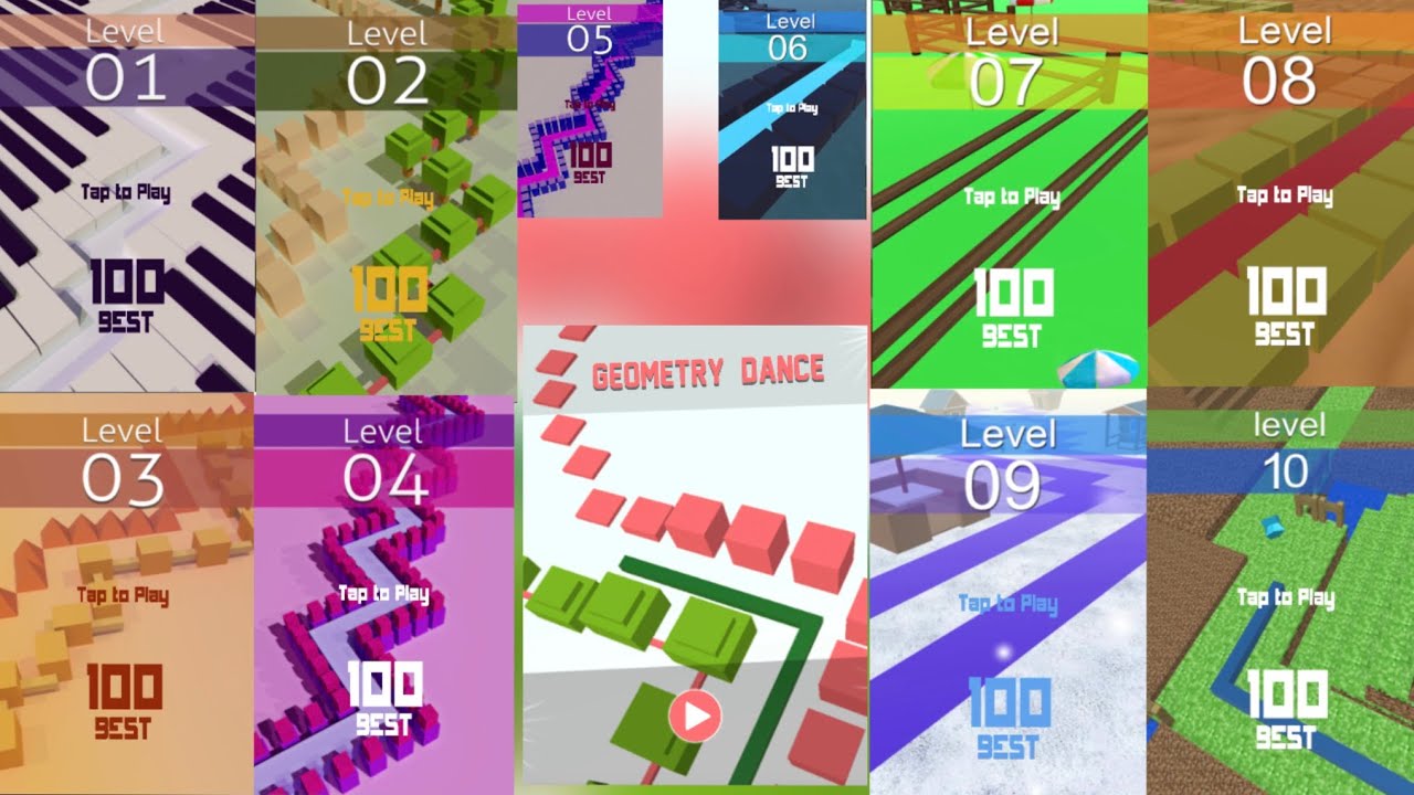 Geometry Dancing line all level compilation