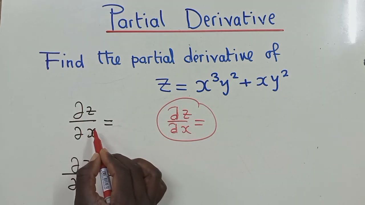 Partial derivative in calculus-Example 1