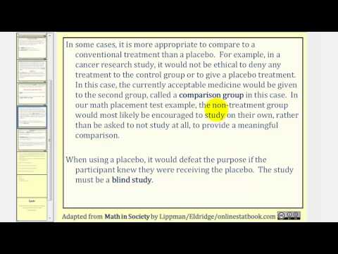 Statistics: Control Groups and the Placebo Effect | Math Help from ...