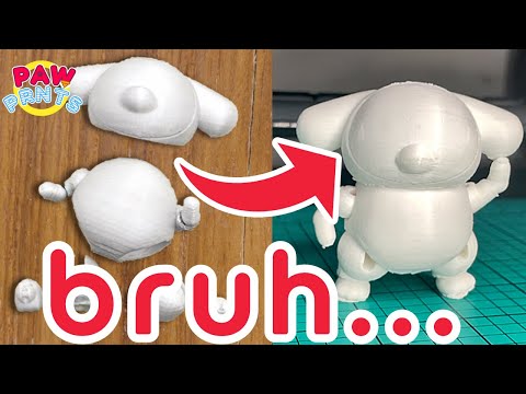 3D file Round Dog BJD DOLL Articulated, Sanrio-Inspired 🐕 ・Template to ...