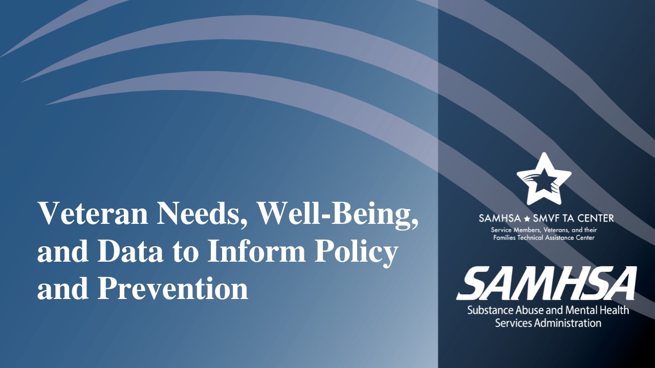 SMVF: Veteran Needs, Well-Being, and Data to Inform Policy and Prevention