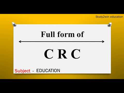 CRC ka full form | Full form of in English | Subject - EDUCATION
