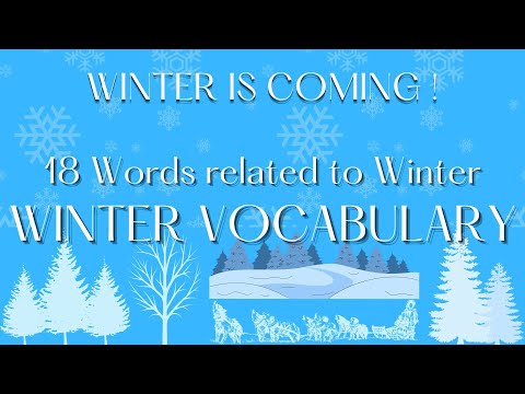 Advance Winter Vocabulary | 18 Words Related to Winter | English Vocabulary | Ielts | ESL | Toefl