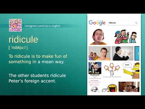 Ridicule : B2 level english vocabulary lesson, www.LipLix.com