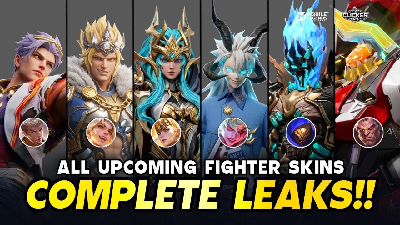 COMPLETE LEAKS! ALL Upcoming FIGHTER Skins, PRIME SKIN, STARLIGHT, EPIC, COLLECTOR - Mobile Legends