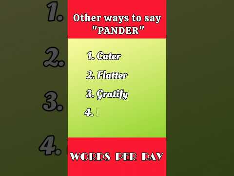 Another word for "PANDER" #englishlearners #englishlearning #youtubeshorts