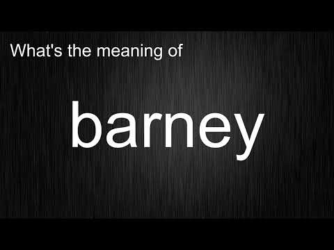 What's the meaning of "barney", How to pronounce barney?