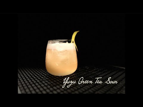 Yuzu Green Tea Sour | Mocktail & Cocktail!