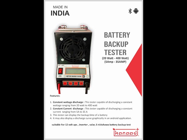 BATTERY BACKUP TESTER - BATTERY BACKUP TESTER 400 WATT Manufacturer ...