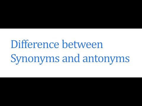 Synonyms and antonyms by Huma Shakeel