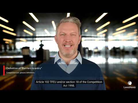 "Barriers to entry" - Legal Definition