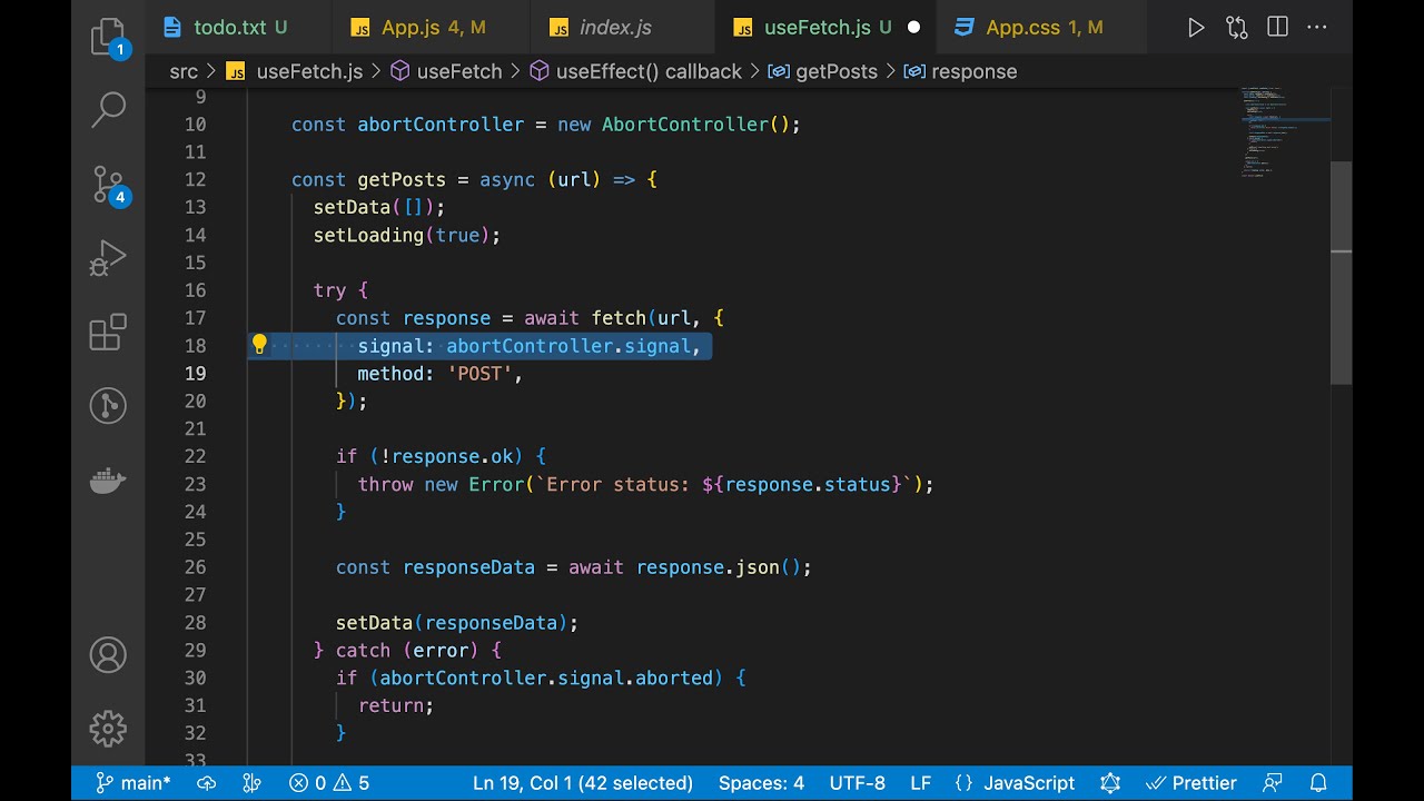 Using fetch API in React js (with useEffect & custom hook)