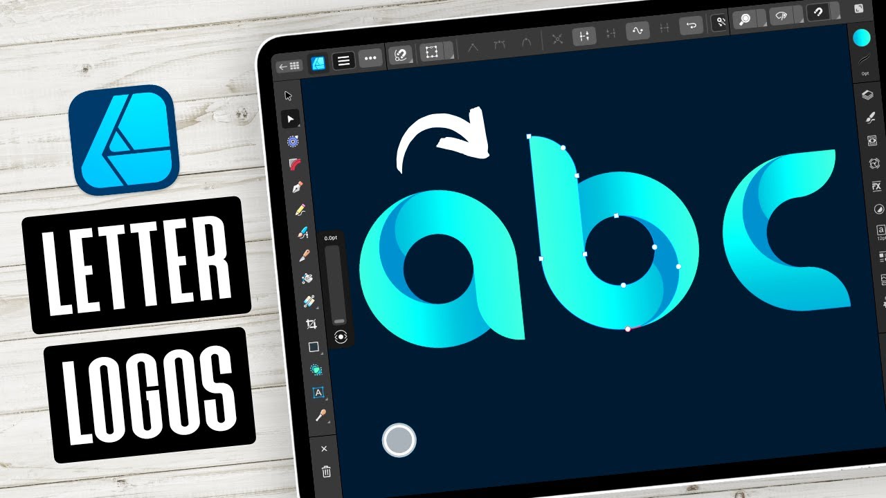 Create Vector Letters with Affinity Designer 2 iPad App