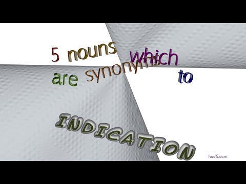 indication - 11 nouns synonym to indication (sentence examples)