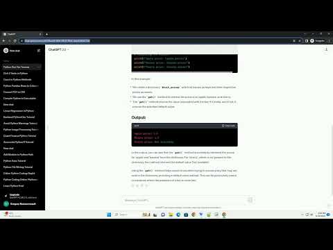 dictionary in python get method