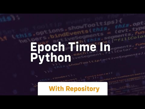 epoch time in python