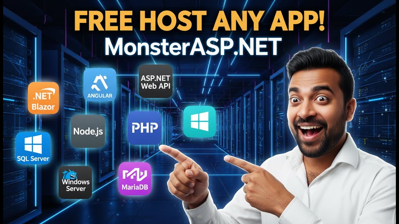 How to Host .NET Web API, MVC Angular , Node.js & Blazor on MonsterASP.NET
