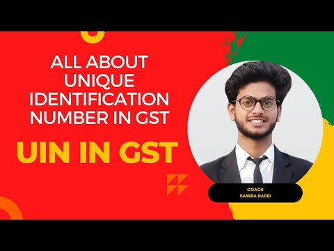 All about UIN in GST || What is UIN in GST? || Unique Identification Number in GST || By Sudhanshu