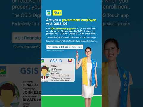 Get a Scholarship Grant for Senior High or College with your GSIS UMID or GSIS Digital ID.